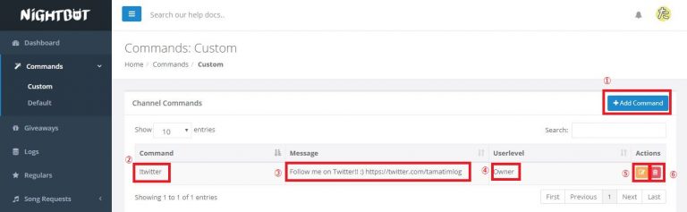 【配信】Nightbot のコマンドを使う - たまーてむのブログ Tamatim's Blog